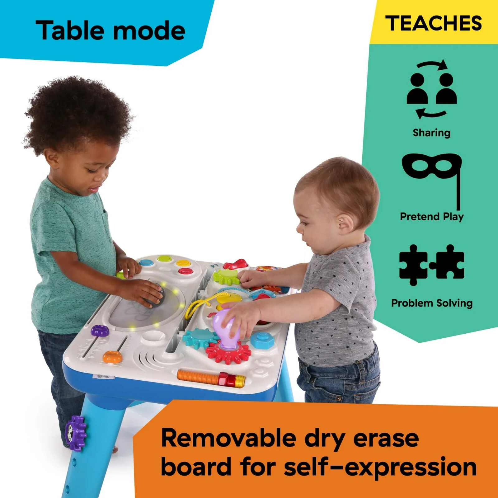 Baby Einstein Removable Curiosity Table Unisex Toddler Activity Center ...