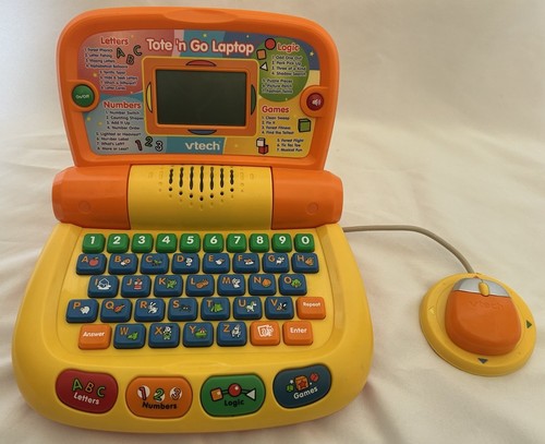 vTech Tote And Go Laptop Computer Kid Toddler Learning Games Orange ...