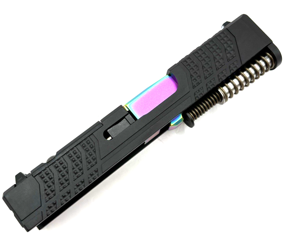 High Table Glock 43 43x Complete KN Black Slide Mic RMSC Optics Rainbow ...