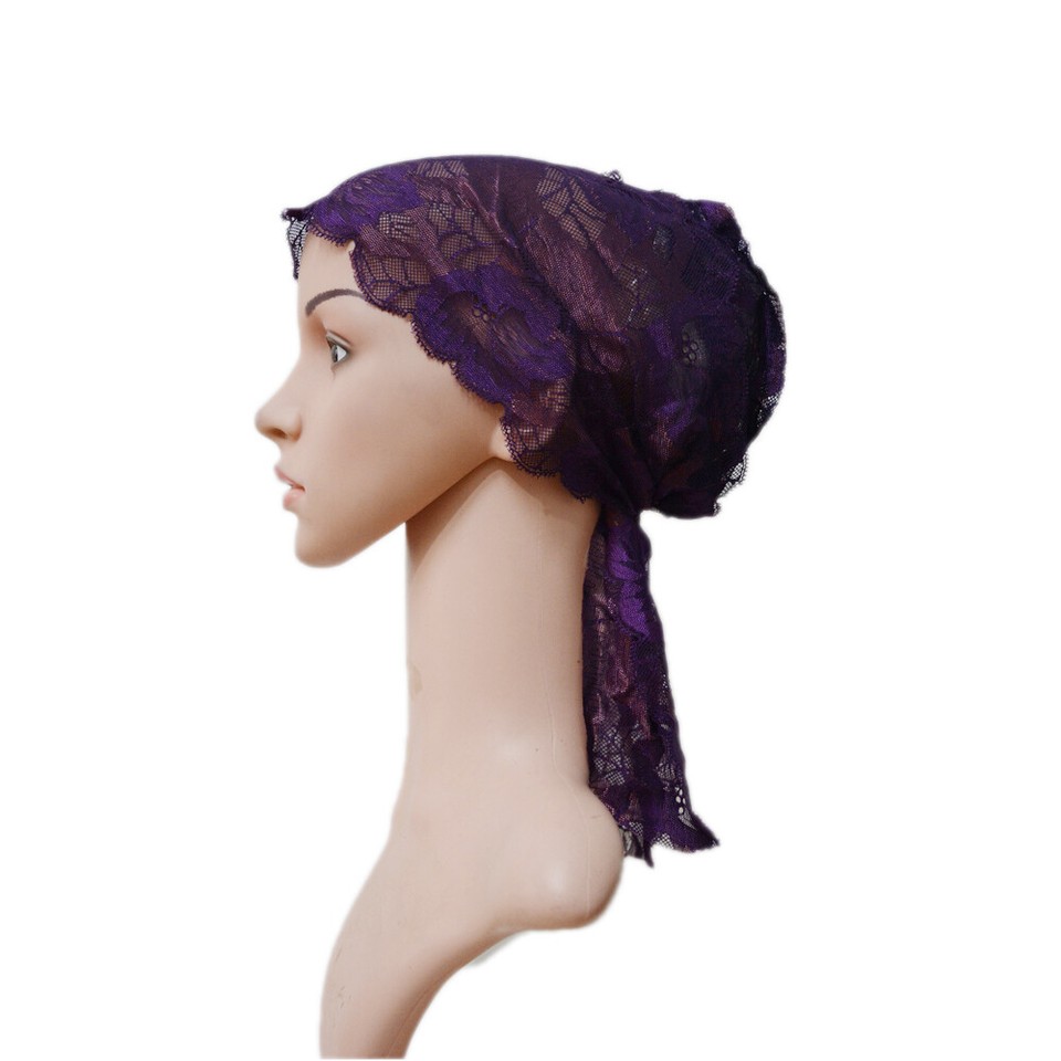 Muslim Women Lace Hat Islamic Inner Caps Headwear Underscarf Hijab Lady ...