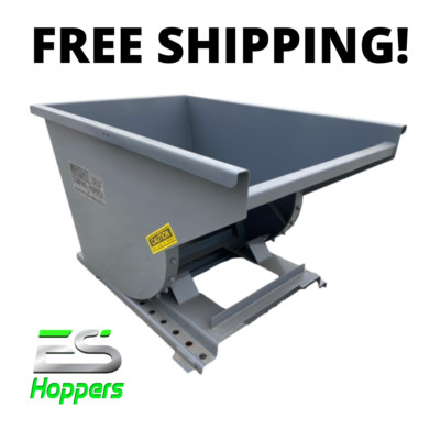 1 YD WRIGHT SELF DUMPING HOPPER- TRASH - DEMO- RECYCLING HOPPER- FREE ...