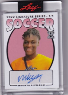 2022 Leaf Soccer Signature Series Mbunya Alemanji Autograph 1/1 | eBay