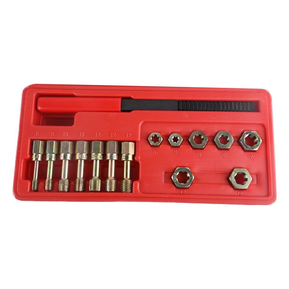 15pc Metric Thread Restorer Tool Set 7 Metric Rethread Repair Tool ...