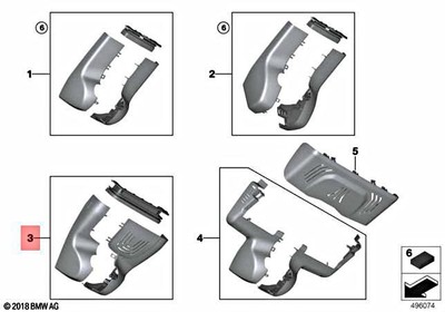 Genuine BMW X5 G05 G07 X5 30dX 40iX 50iX Mirror Base Cover Set ...