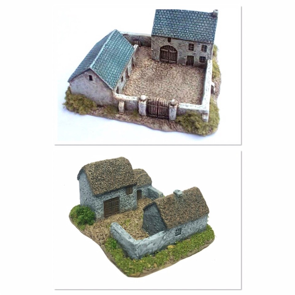 6mm wargame buildings. 2 x Farmstead Buildings Set - 6mm Wargaming ...