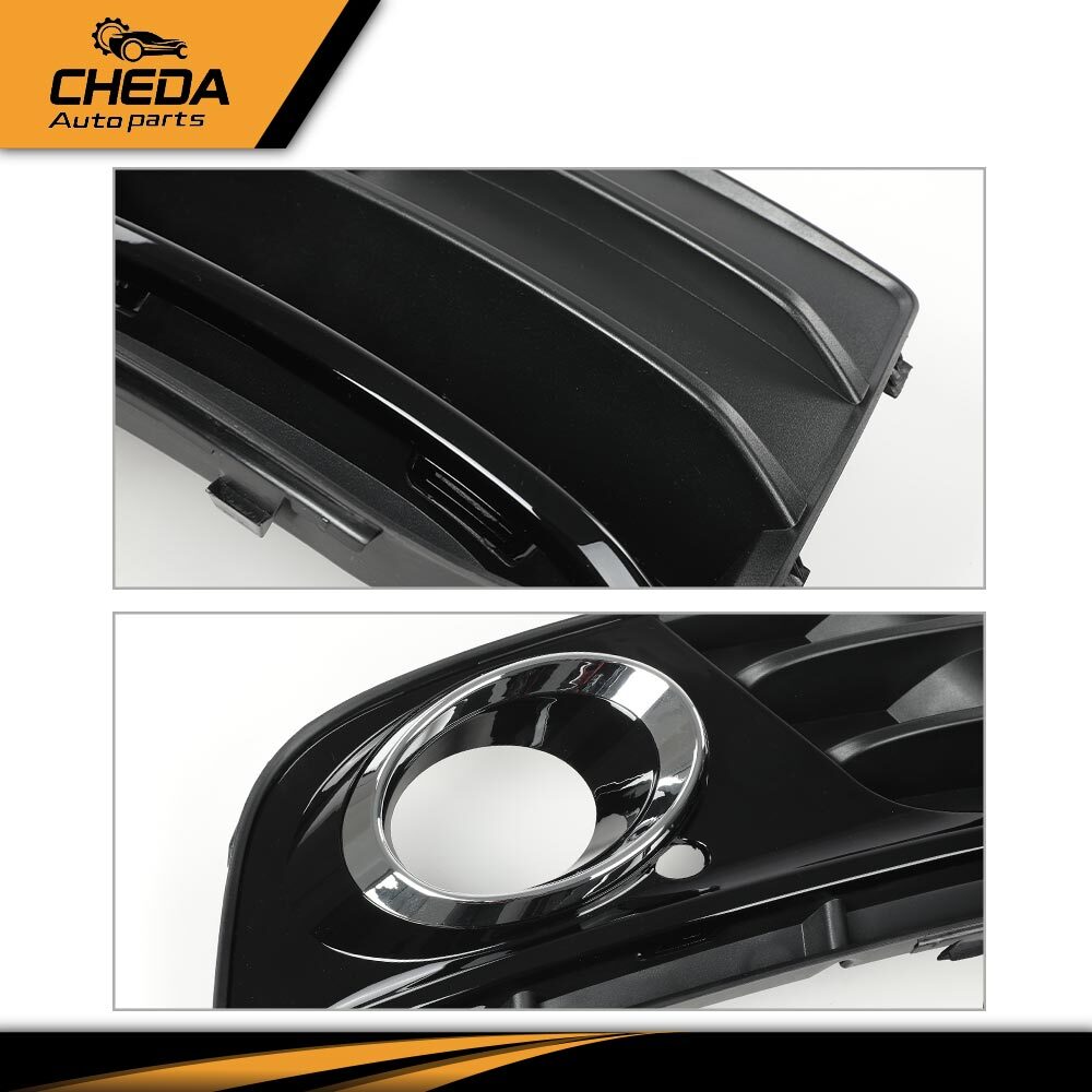 Pair Fit For 2013-2017 Audi Q5 Front Bumper Fog Light Covers Grille ...