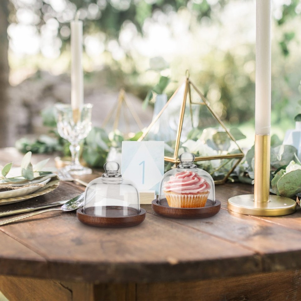 Charcuterie Boards with Lid Small Plate Dome Cover Cloche for Cheese ...