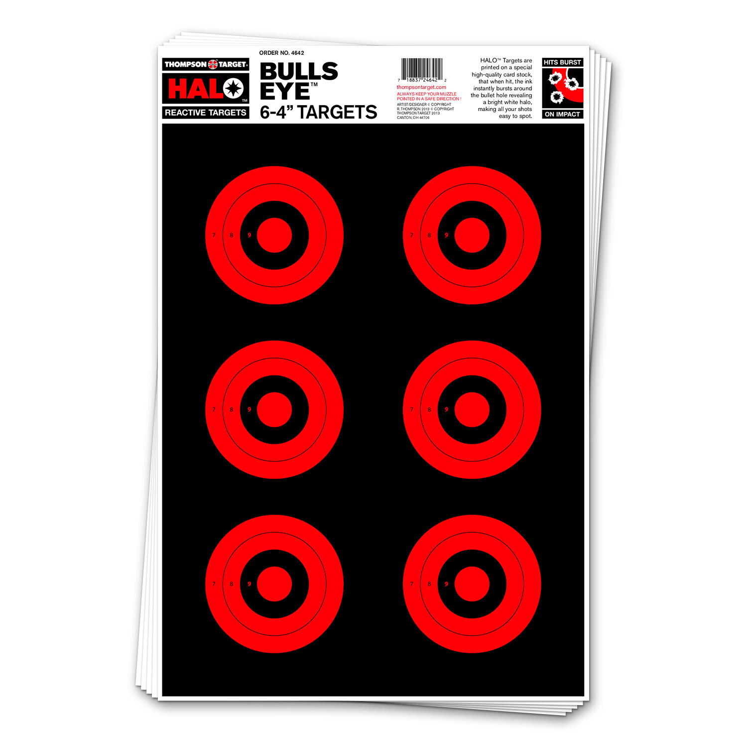 Thompson Target HALO Bullseye 6x4" Reactive Splatter Shooting Targets ...