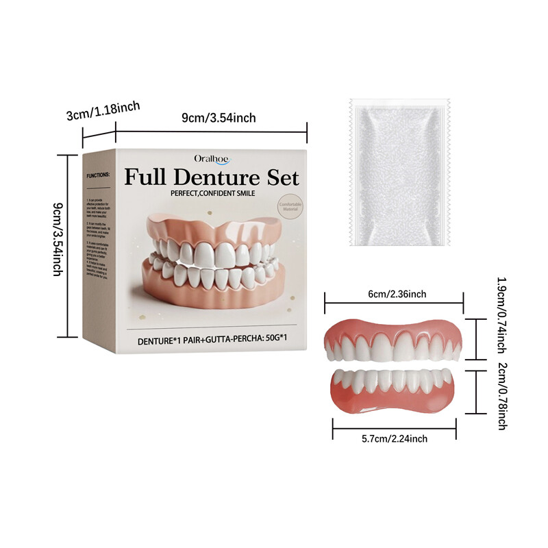 Soft Silicone Reline Denture Set Comfort Fit Teeth Denture Reline Kit ...