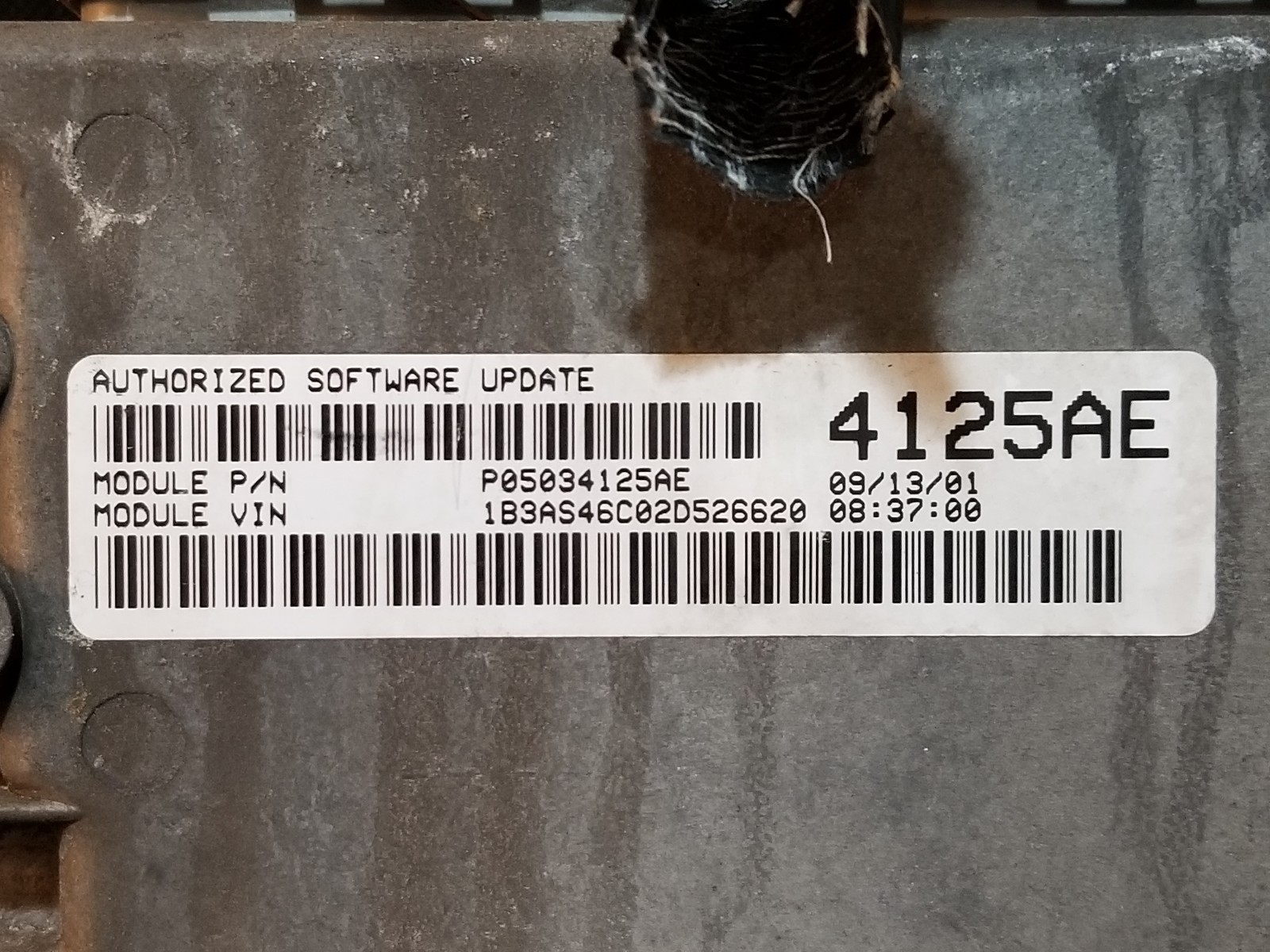 REFLASHED VIN NO SECURITY PLUG & PLAY 02 DODGE NEON ECU ECM MODULE ...