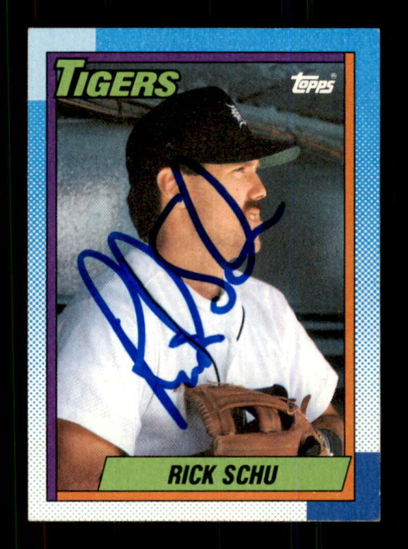 1990 Topps #498 Rick Schu AUTOGRAPHED!!! Tigers 237133 | eBay