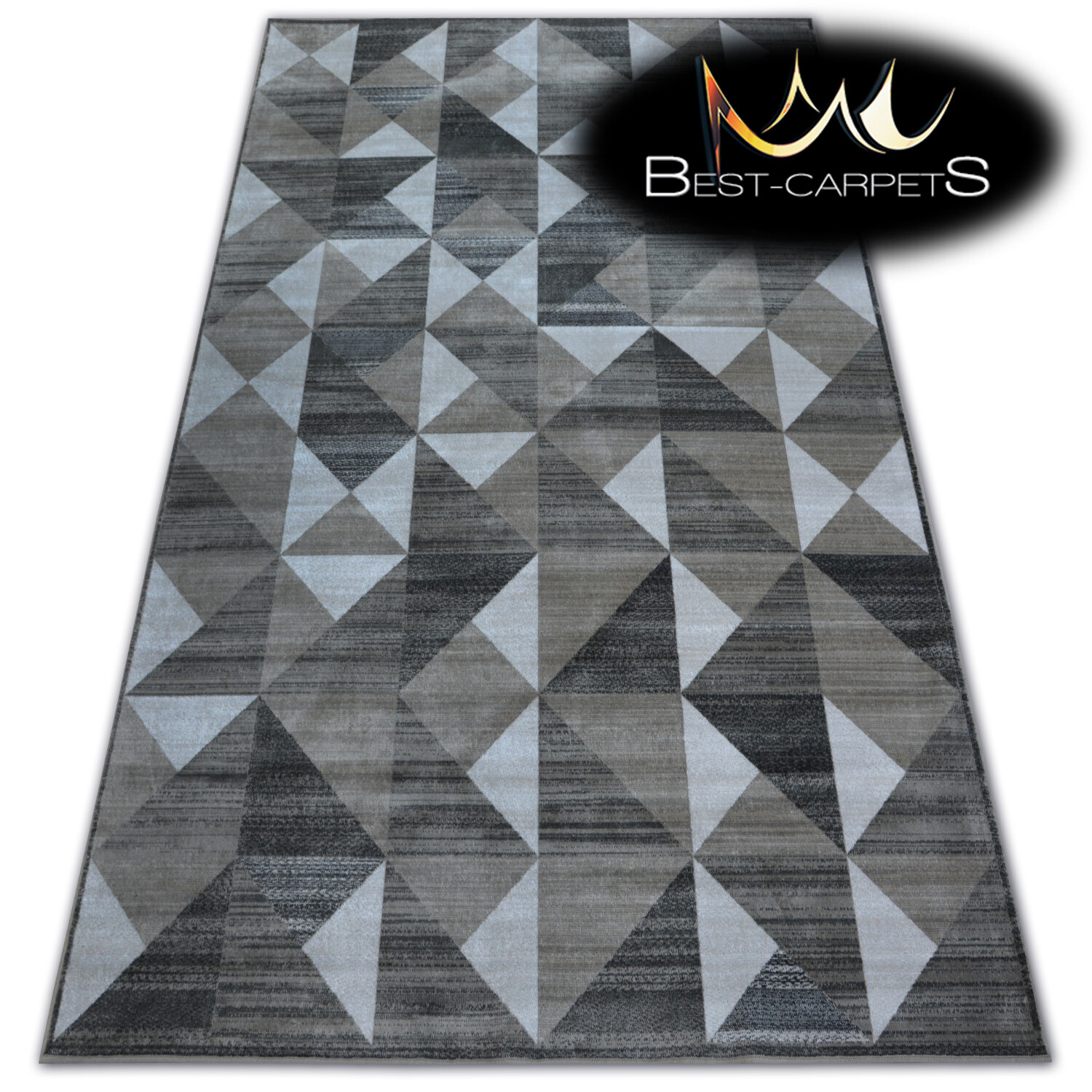 TRENDY Carpets STYLISH MODERN RUG "NOBIS" beige Triangles cheap high ...