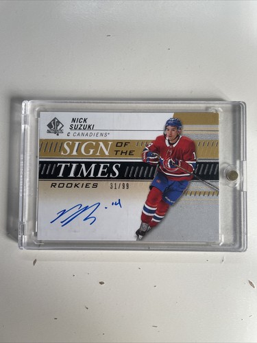 2019-20 SP Authentic Nick Suzuki Sign Of The Times Rookies Auto 31/99 ...