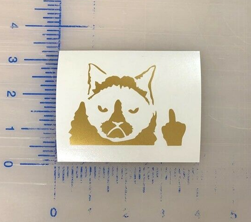 Grumpy Cat Decal 3.5" 4.5" 5.5" Funny Decal Kitty Back Off Driving ...