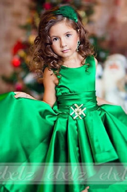 Elegeant Green Flower Girls' Pageant Dress Dance Ball Party Wedding ...