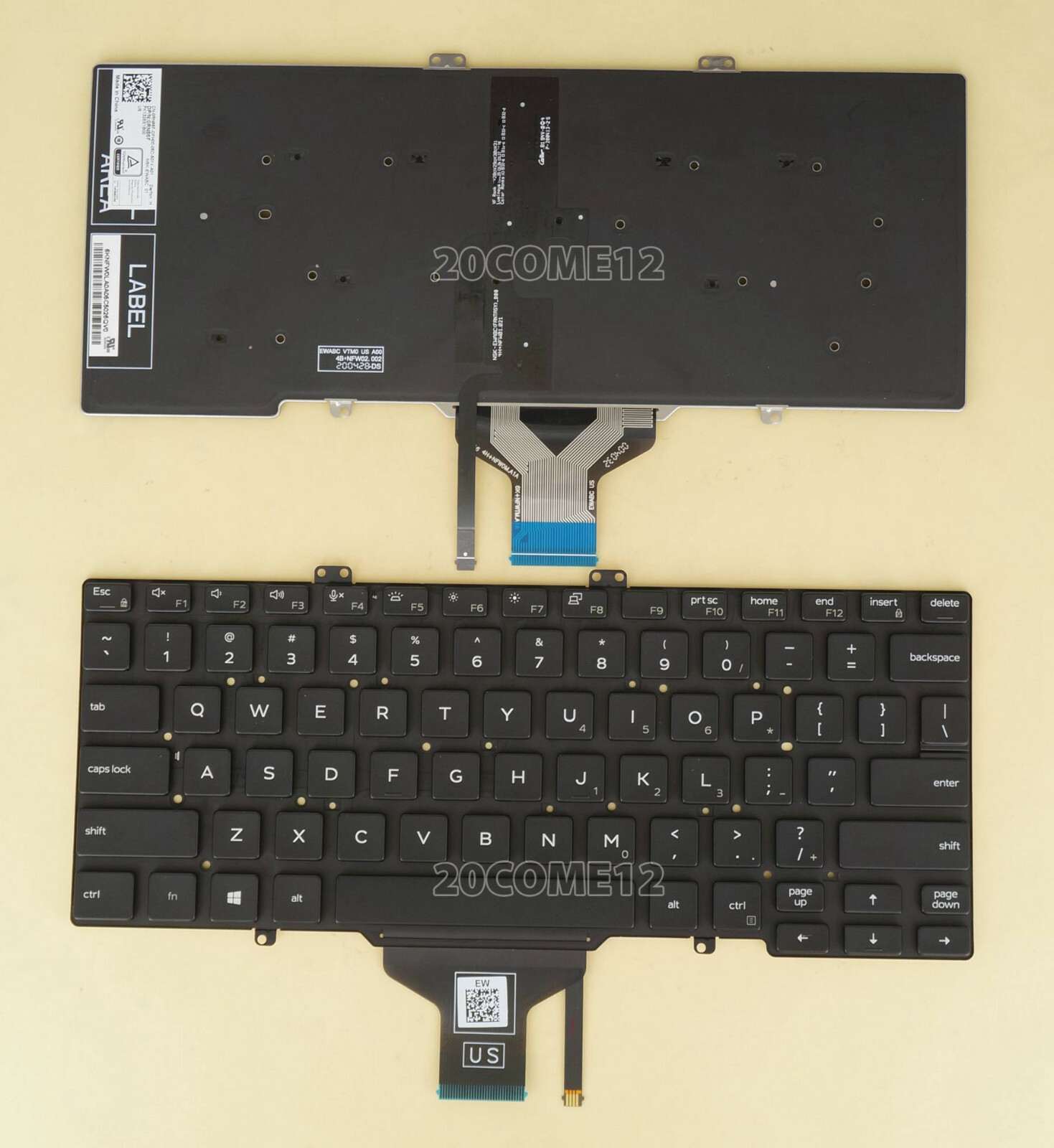 NEW For DELL Latitude 5400 5401 5410 5411 Keyboard Backlit no mouse ...