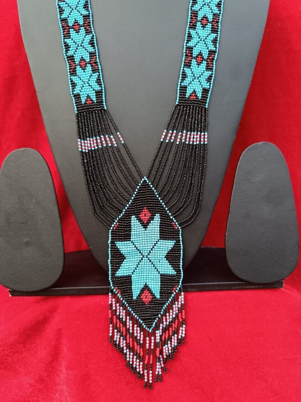 Handmade Seed Bead Necklace American Style Native Necklace Boho Beaded ...