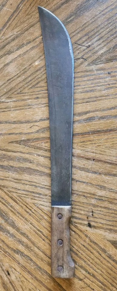 Antique Martindale Birmingham Fixed Blade Machete Wood Handle Bowie ...