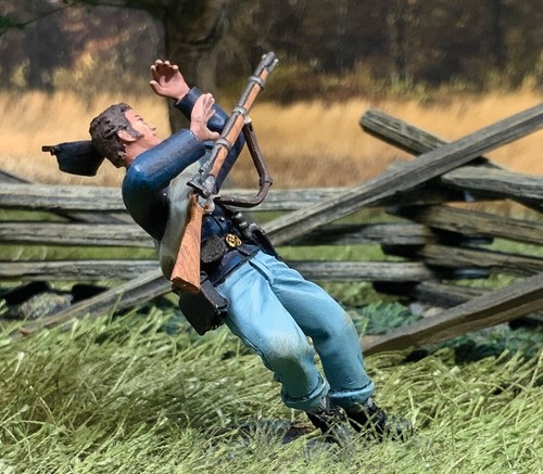 BRITAINS CIVIL WAR UNION 31429 UNION INFANTRY CASUALTY FALLING BACK | eBay