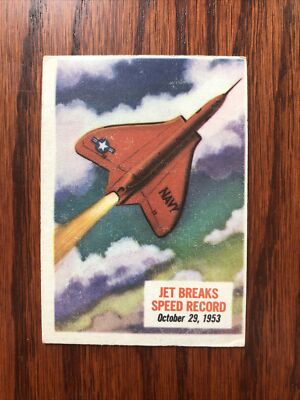 1954 Scoop Jet Breaks Speed Record October 29, 1953 Card #66 | eBay
