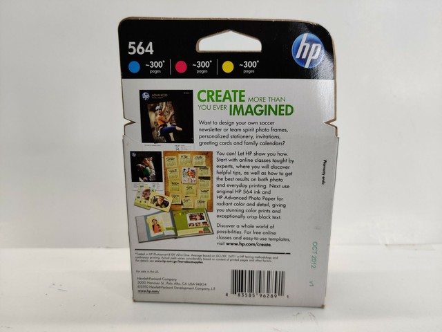 HP 564 Color Combo Ink Cartridge Cyan Magenta Yellow Genuine 2011 for ...