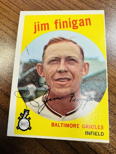 Signed 1959 Topps #47 Jim Finigan Autograph | eBay