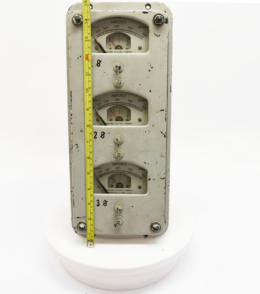 Vintage Lincoln AD V2 Power Plant 3 Ph. Demand Meter Industrial Decor ...