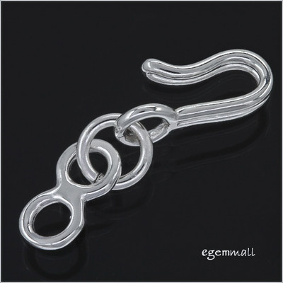 Sterling Silver Hook & Eye Fish Clasp #97226 | eBay