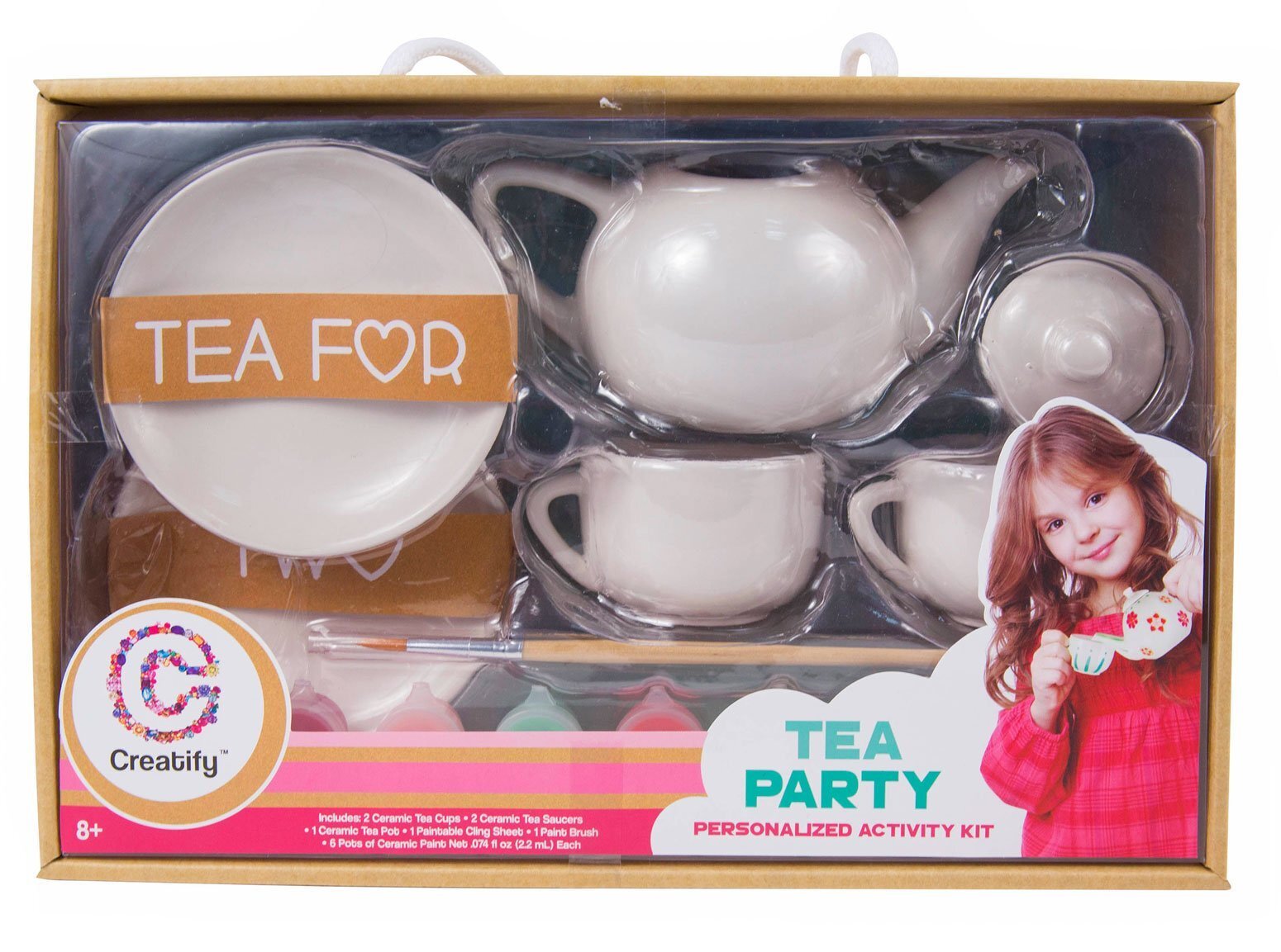 Tea Party Personalized 6 Piece Ceramic Activity Kit [765940621202] DIY ...