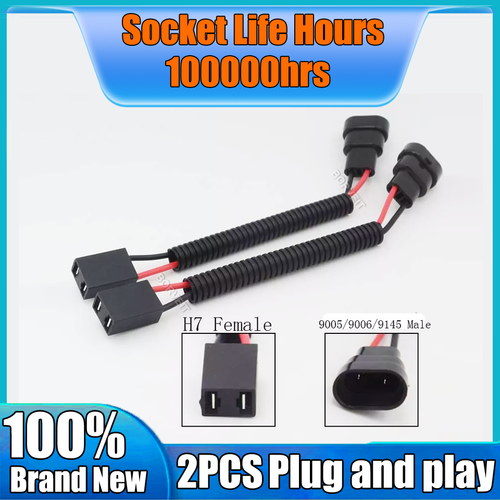Conversion Wire 9005 HB3 to H7 Two Harness Bulb Headlight H Replace ...