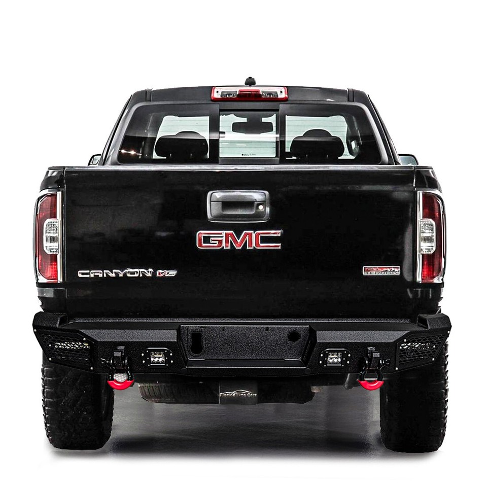 Vijay For 2015-2022 GMC Canyon Steel Rear Bumper With LED Lights and D ...