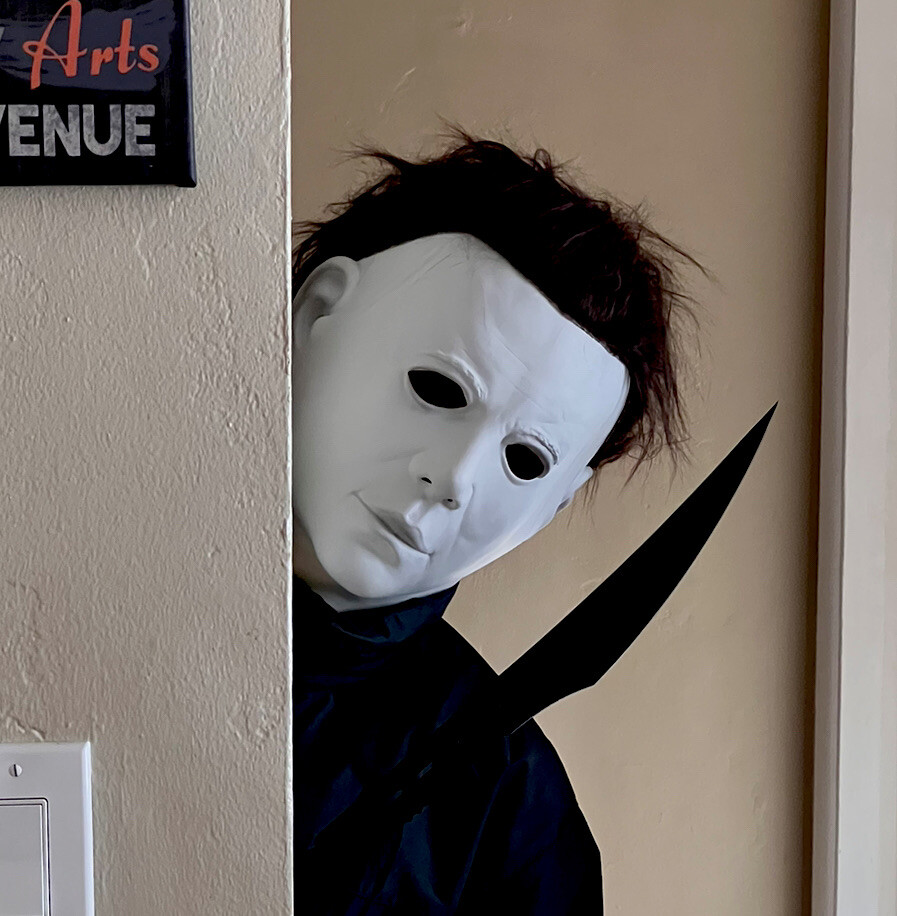 Michael Myers Mask Halloween Costume Scary Horror Murderer Cosplay ...