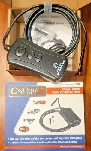 New Cal Van 86 Dual View 1080P Wifi Inspection Camera Borescope w/Light ...