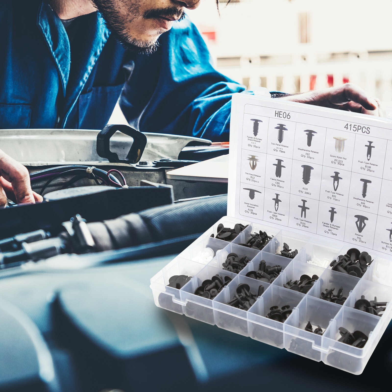 415 Radiator Cover Retainer Clips Door Trim Rivets for Ford F-150 F150 ...