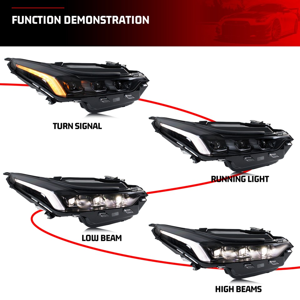 2020-2024 Cadillac CT5 CT5-V LED Blackout Headlights Sequential Front ...