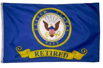 U.S. NAVY Retired Flag 3x5FT Banner NVY USA Veteran Dad Mom Gift Man ...