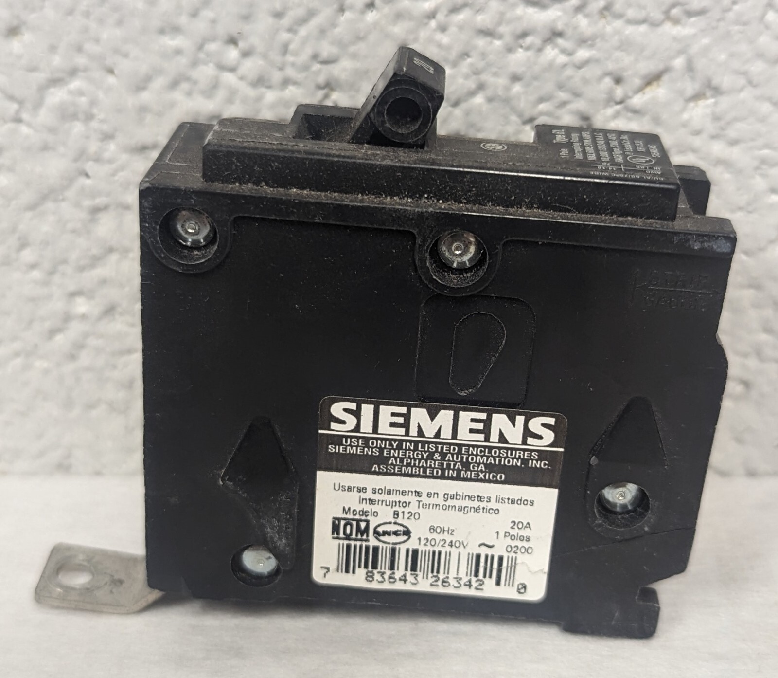Siemens B120 20A 1 Pole Bolt On Circuit Breaker 783643263420 | eBay