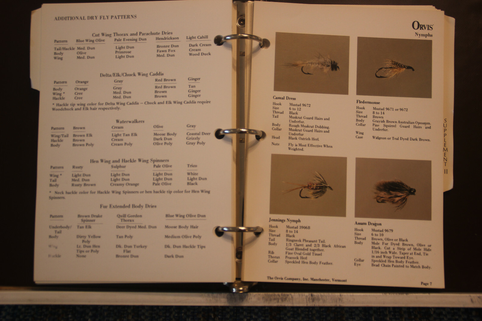 Index of Orvis Fly Patterns John Harder 1978 Fishing Tying Guide | eBay