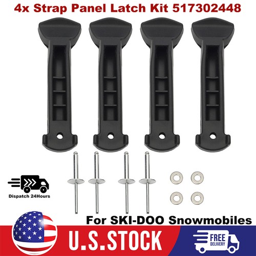 For SKI DOO REV MXZ GSX GTX Hood Strap Panel Latch Kit Four Straps ...