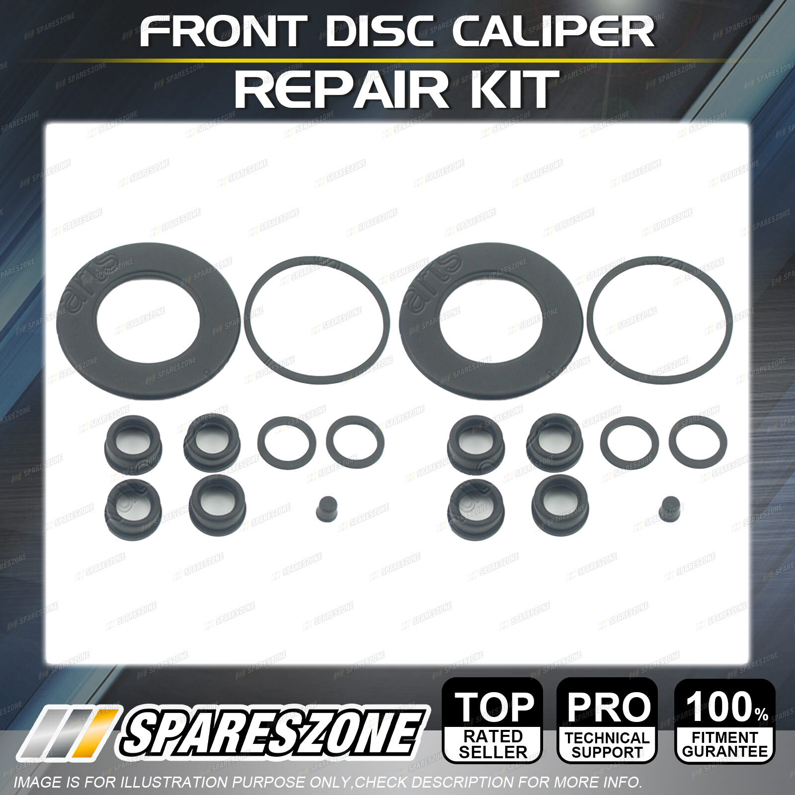2 Front Disc Brake Caliper Repair Kit for Holden HX HZ LX UC Statesman ...