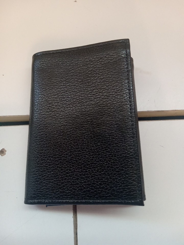 Swank Wallet Trifold Men's Black Top Grain Cowhide Vintage Made in USA ...