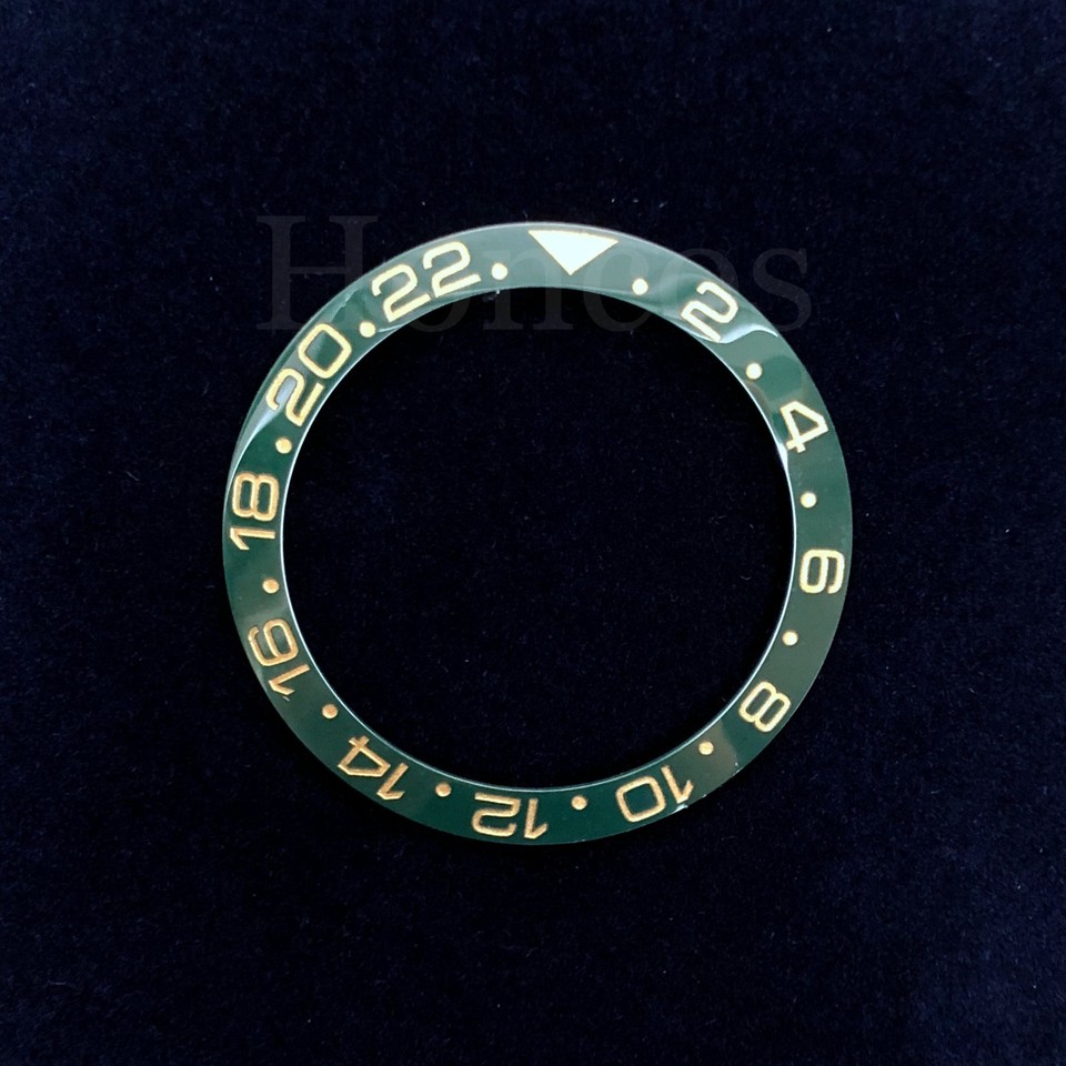 38MM Ceramic Bezel Insert Ring GMT Planet Ocean Diver Vintage fits for ...