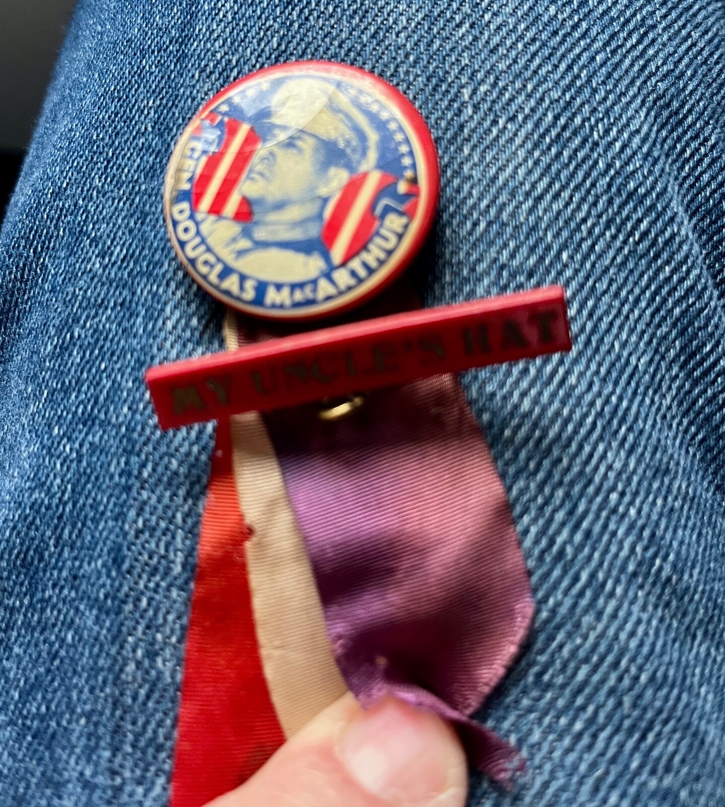 1940's General Douglas MacArthur 1 1 /4" Cello With My Uncle's Hat ...