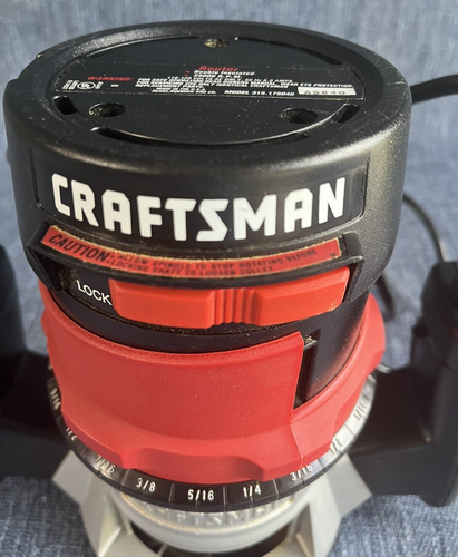 Sears Craftsman Router 315.175040 -1 1/2 HP 25,000 RPM 8.0 AMP Built In ...