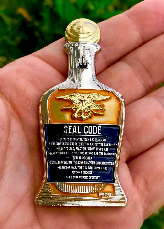 Navy Seals Bone Frog Whiskey Skull Skeleton Seal Liquor Bottle ...