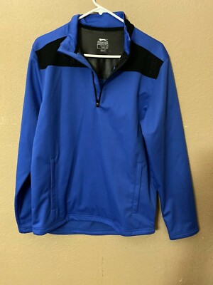 SLAZENGER GOLF Blue 1/4 Zip Pullover Rain Jacket Blue Size S Small | eBay
