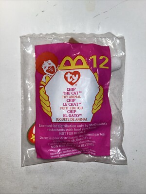 Vintage TY Chip The Cat McDonald’s Happy Meal Toy 1999 Sealed In ...