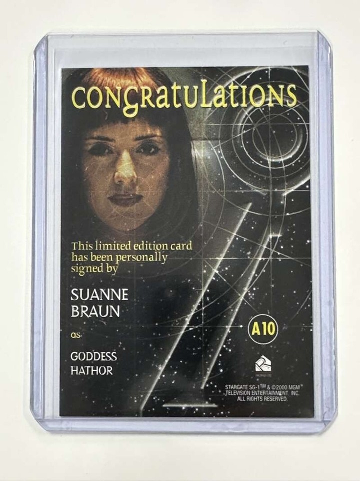 Stargate SG-1 Season 4 Autograph Card A10 Suanne Braun Hathor | eBay