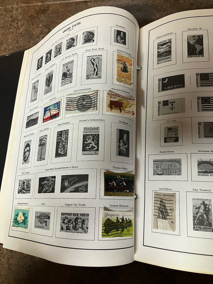 Standard World Stamp Album - Set Of 2 Copyright 1976 W/ 65 Packs Of ...