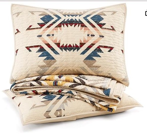 Pendleton Sandshell White Sands King Size Quilted Coverlet & 2 Pillow Shams NEW | eBay